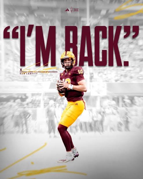 Congratulations - Arizona State University's Sam Leavitt has etched his ...